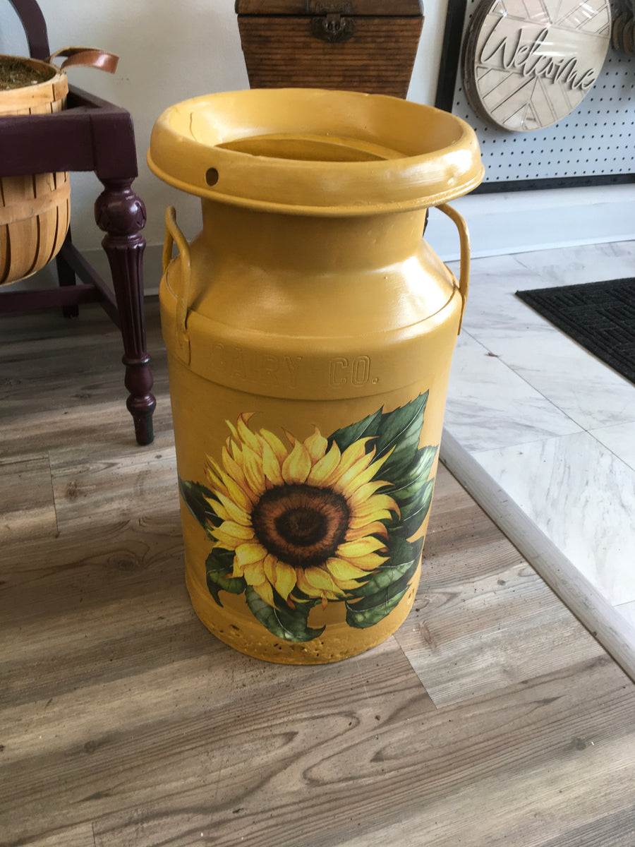 Sunflower milk can – Rustic Rehabs