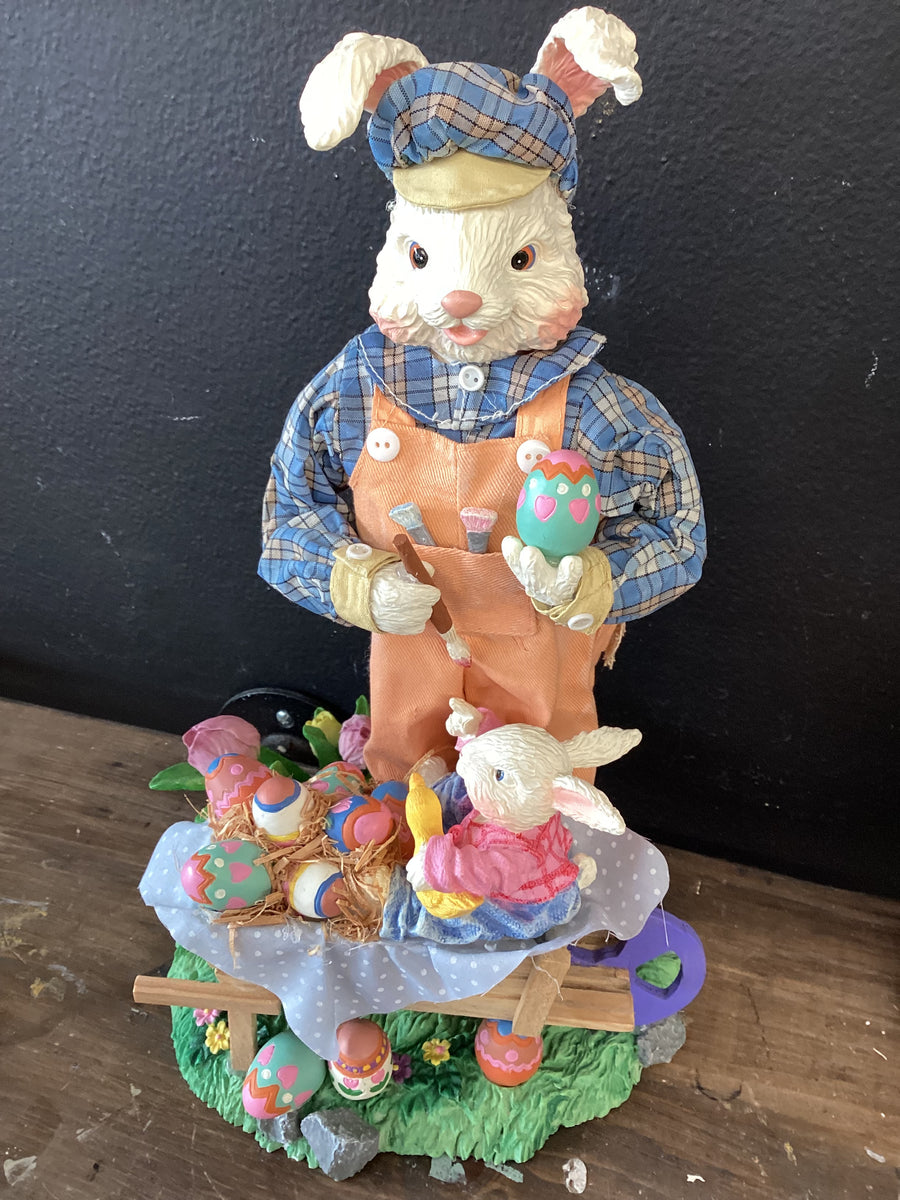 Paper Mache Bunny Farmer – Rustic Rehabs