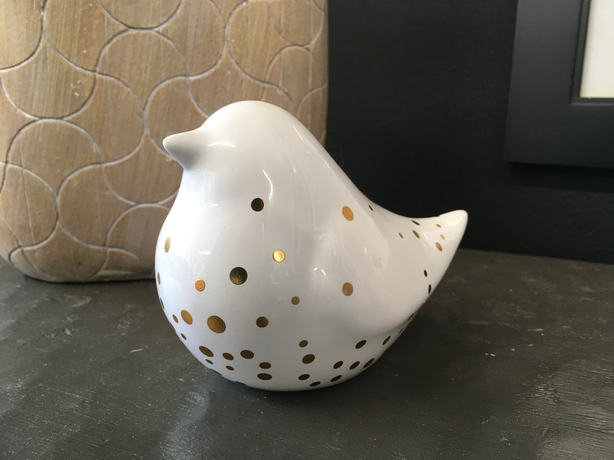 White gold dot bird – Rustic Rehabs